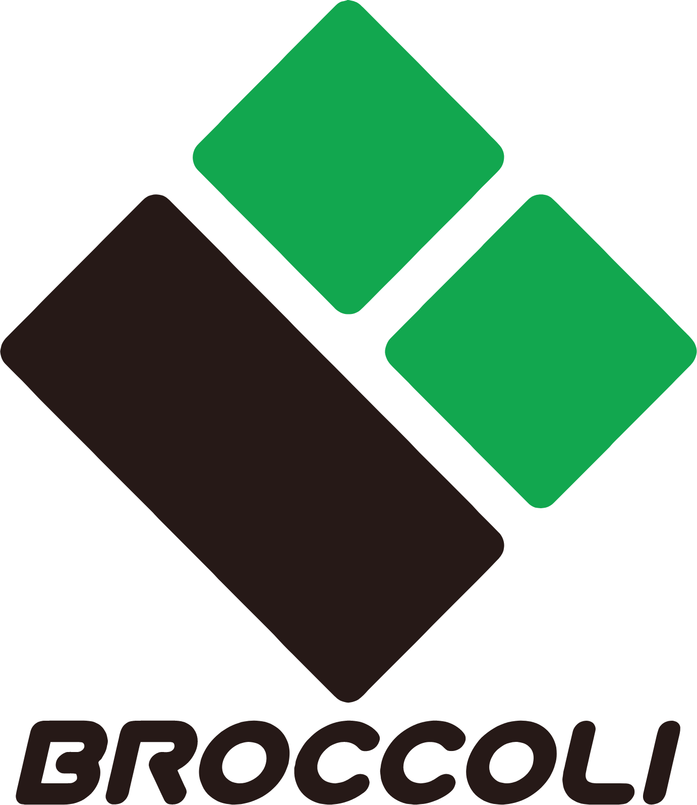 Broccoli logo in transparent PNG and vectorized SVG formats