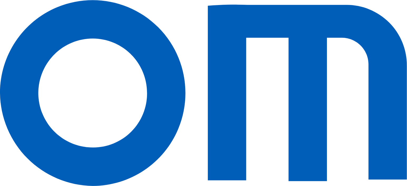 Omron logo in transparent PNG and vectorized SVG formats