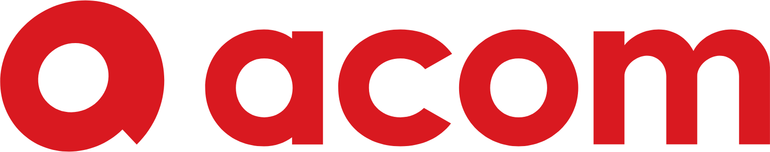 Acom logo in transparent PNG format