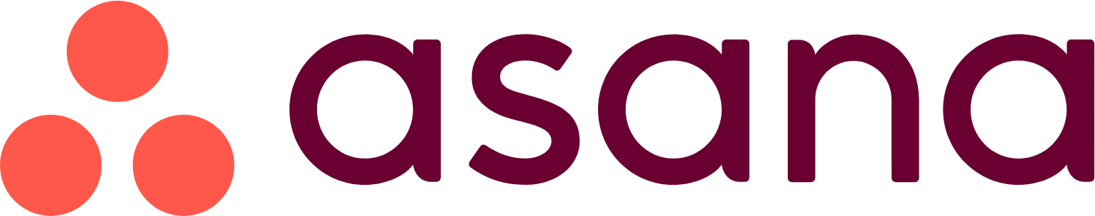 Asana logo in transparent PNG and vectorized SVG formats