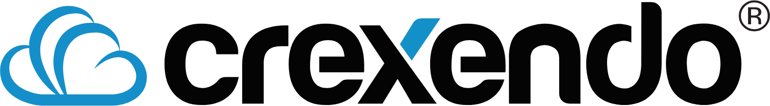 Crexendo logo in transparent PNG and vectorized SVG formats