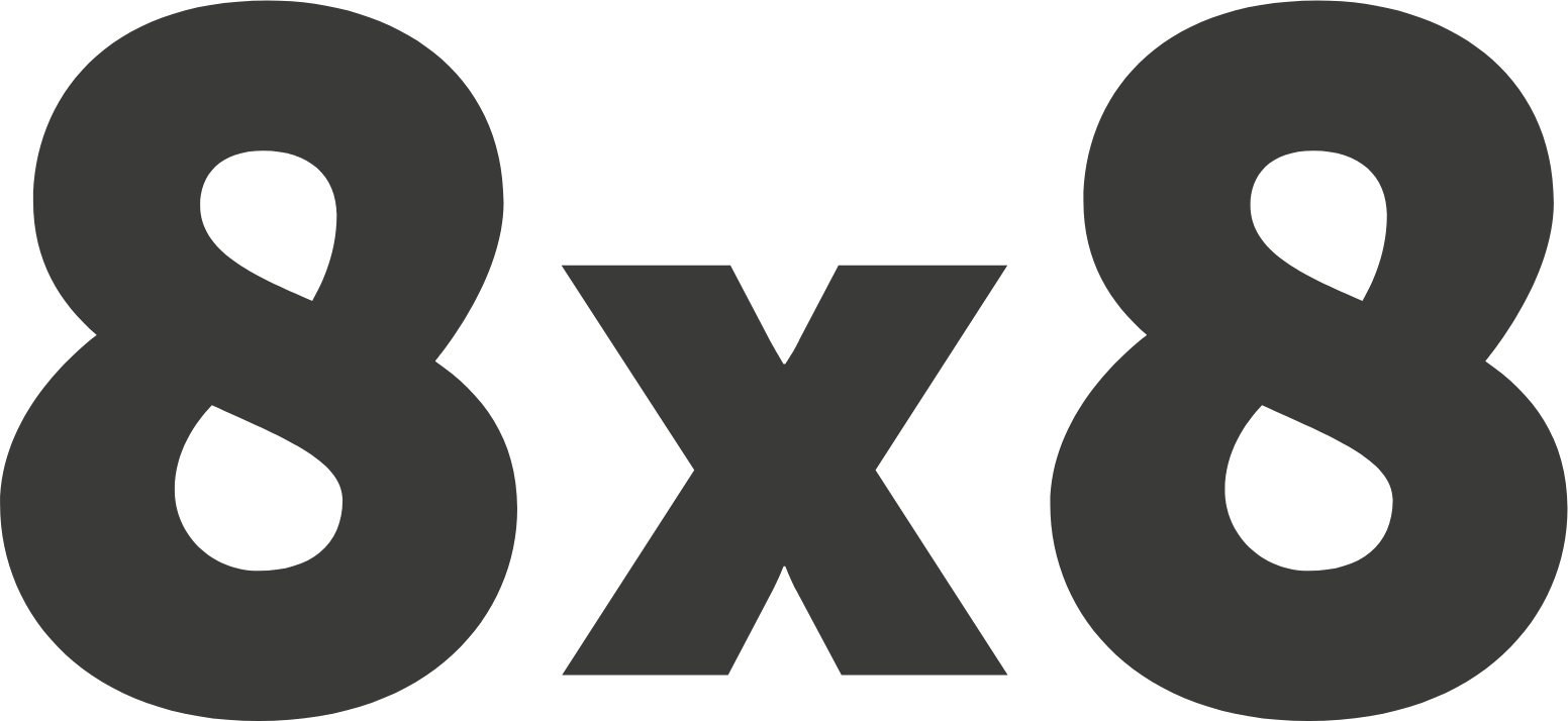 Logo de 8x8 aux formats PNG transparent et SVG vectorisé