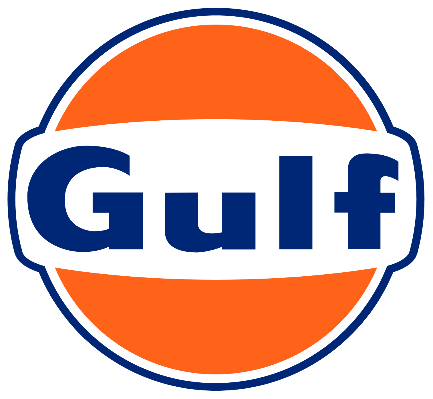 Gulf Oil Lubricants logo in transparent PNG format