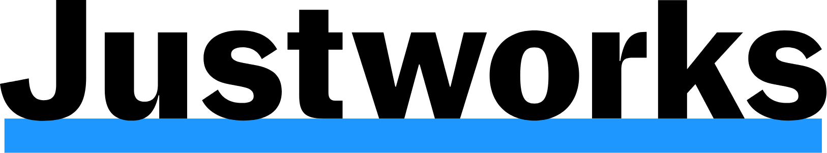 Justworks logo in transparent PNG and vectorized SVG formats