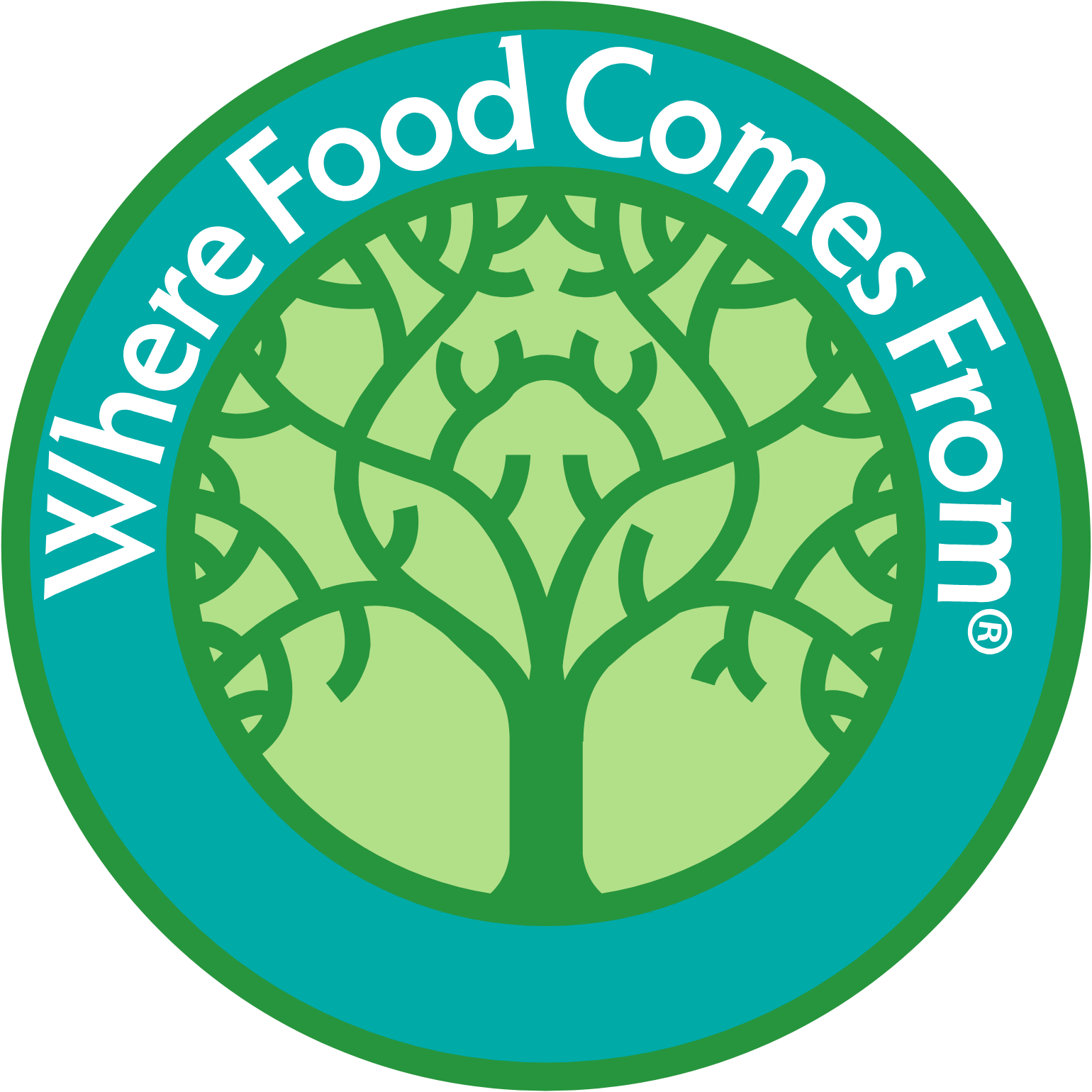 Where Food Comes From logo in transparent PNG and vectorized SVG formats