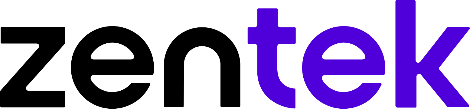 Zentek logo in transparent PNG and vectorized SVG formats