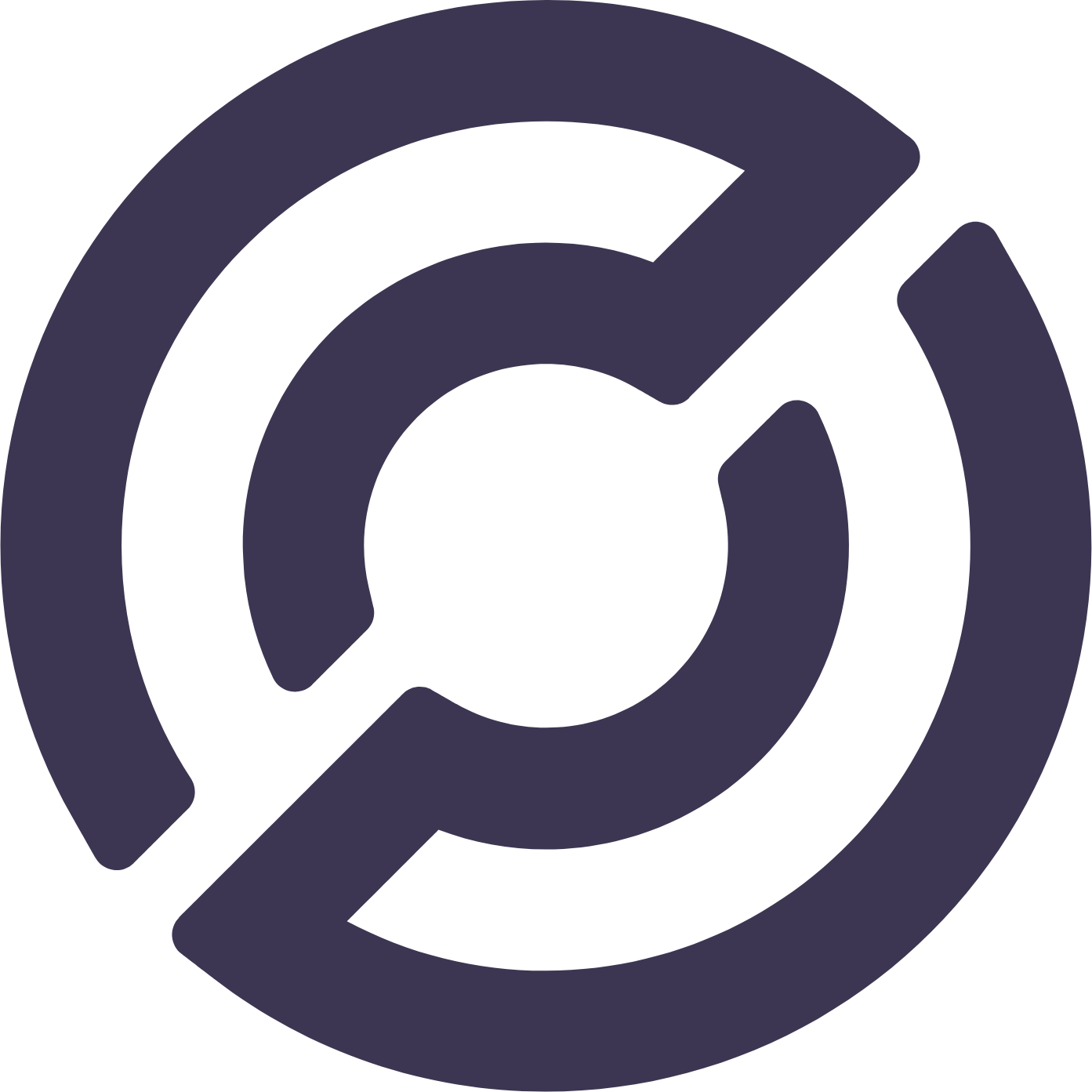 Circle logo in transparent PNG and vectorized SVG formats